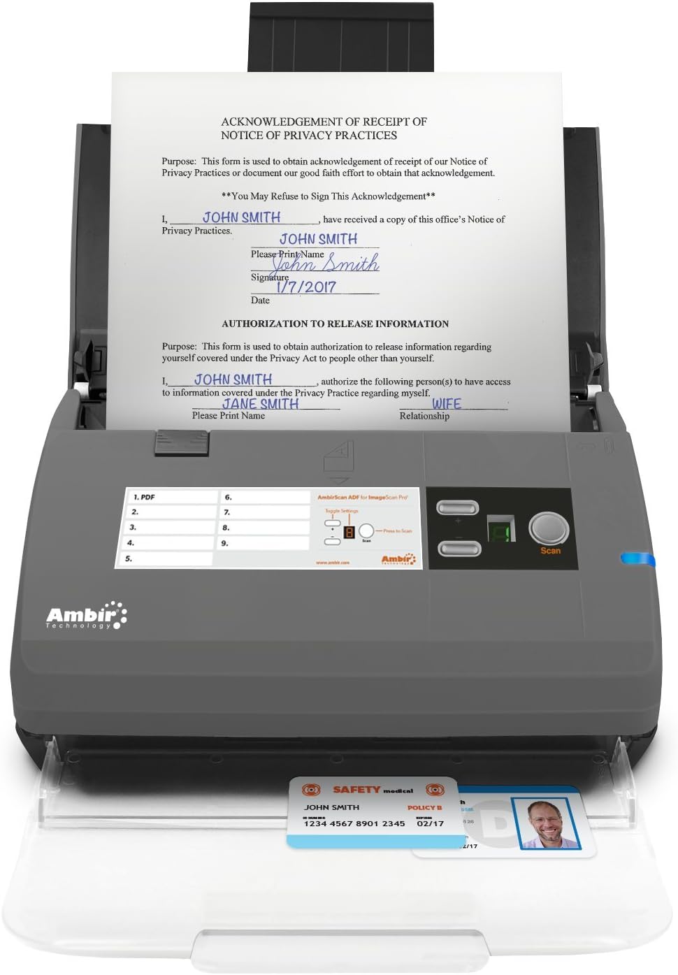 Amazon.com: Ambir ImageScan Pro 820ix 20ppm High-Speed ADF Scanner with ...