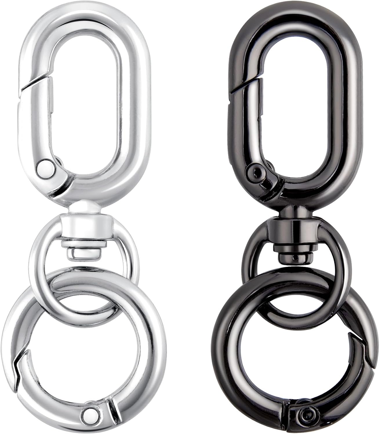 Amazon.com: OIIKI 2 Sets Double Opening Swivel Clasp Clips, Metal ...