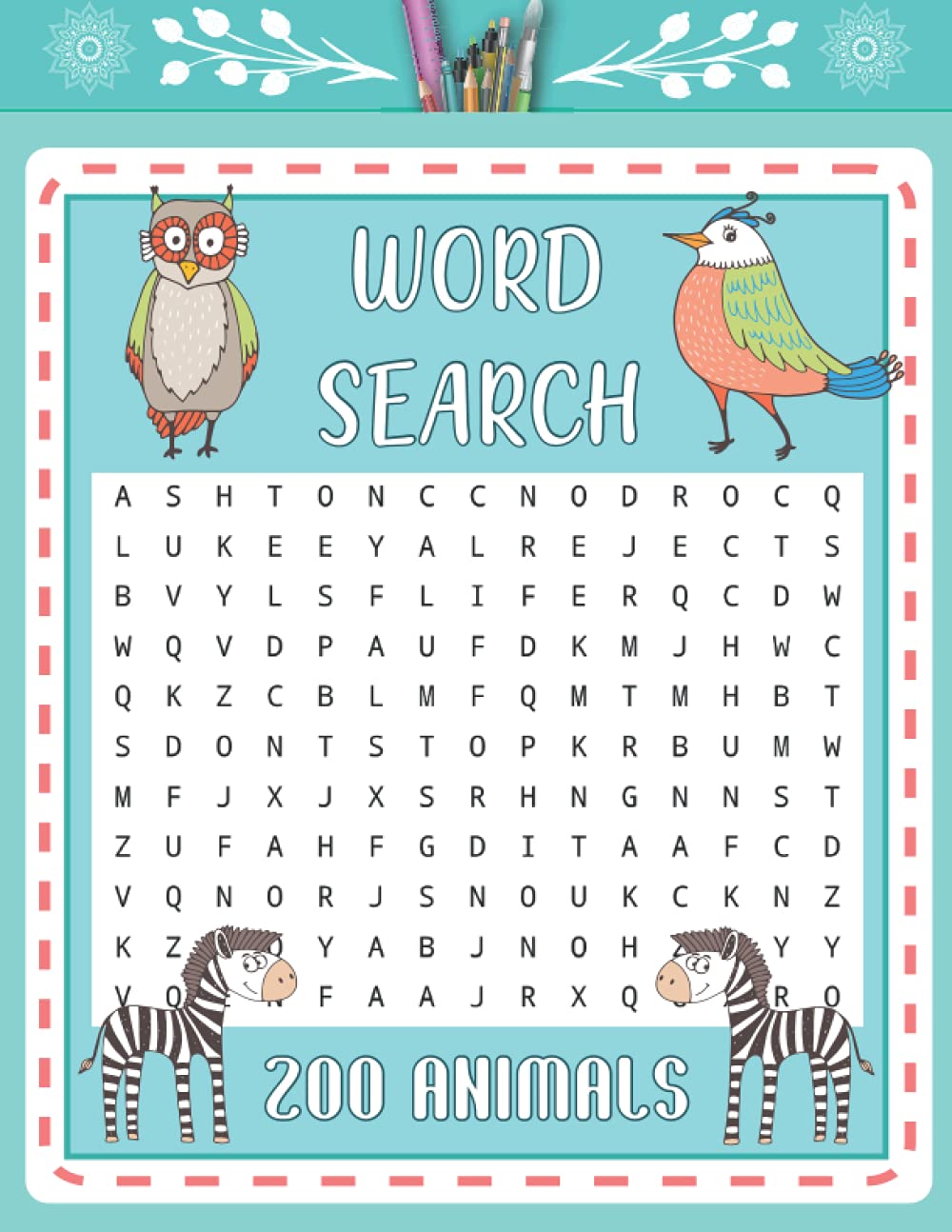 Word Animals Print In The Zoo Alphabet Posters Zoo Animals A Z With