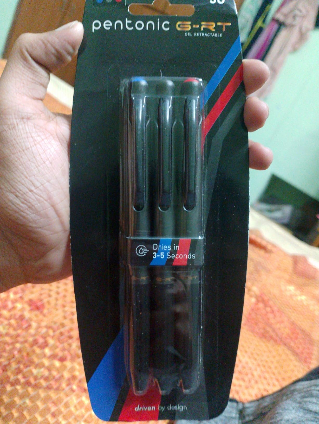 Pentonic 0.7mm G-RT Retractable Gel Pen | Black Ink | Set of 10 ...