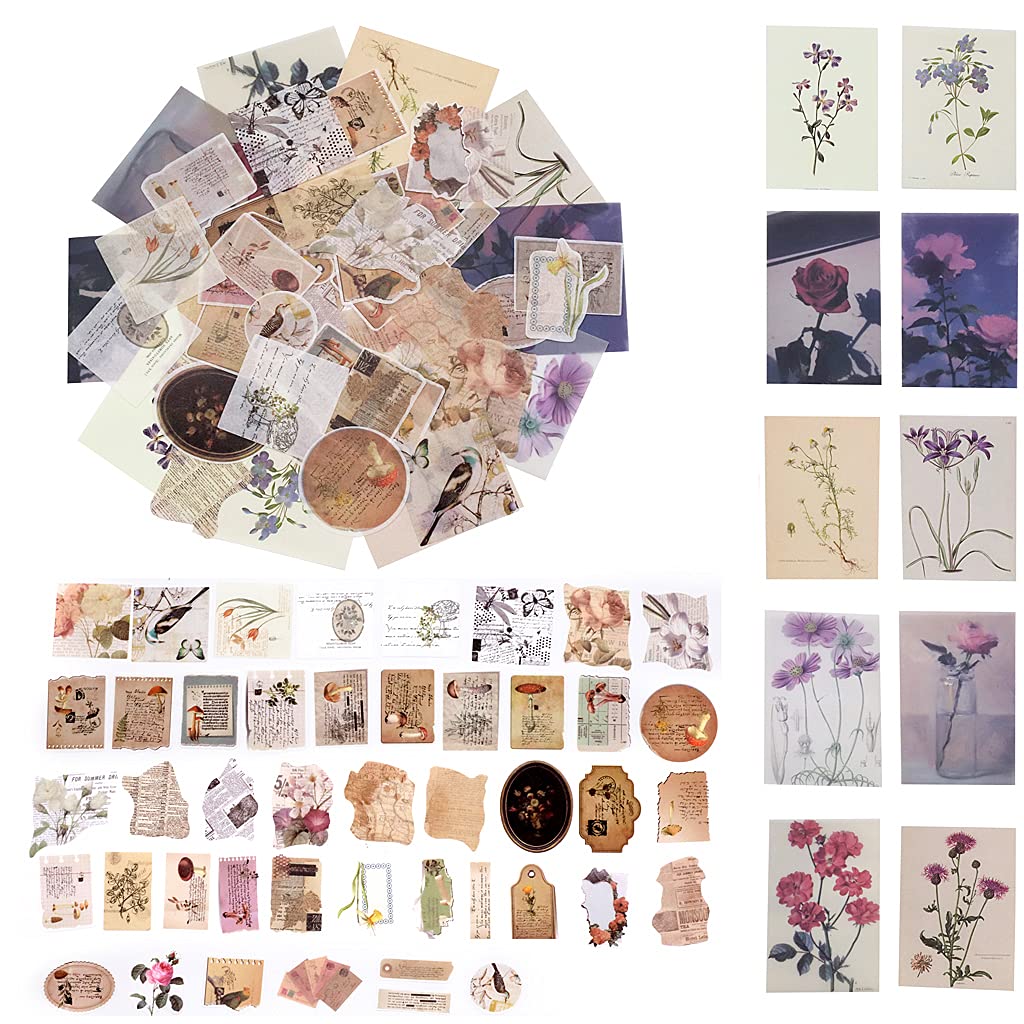 HASTHIP® 55 Pcs Stickers Self-Adhesive Metal Mucha Girls Journal ...
