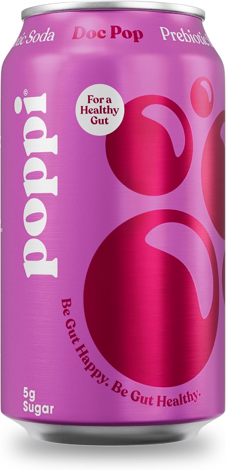 Poppi Prebiotic Soda Sparkling Drinks Doc Pop 12FO : Amazon.co.uk: Grocery