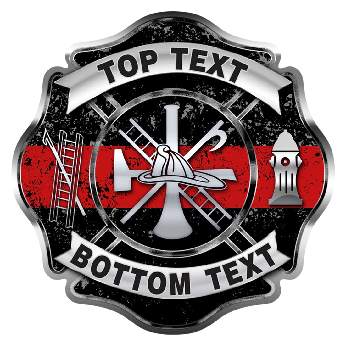 Amazon.com - Custom Firefighter Red Line Sticker - Personalized Maltese ...