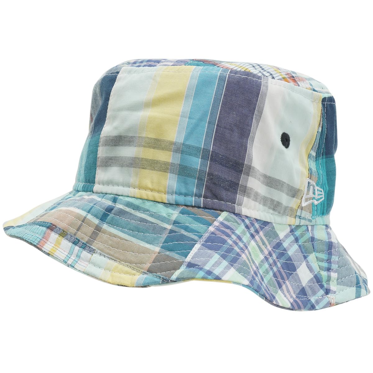 Amazon | New Era バケットハット MADRAS CHECK BUCKET-01 HAT LIGHT CHECK (S/M（約 ...