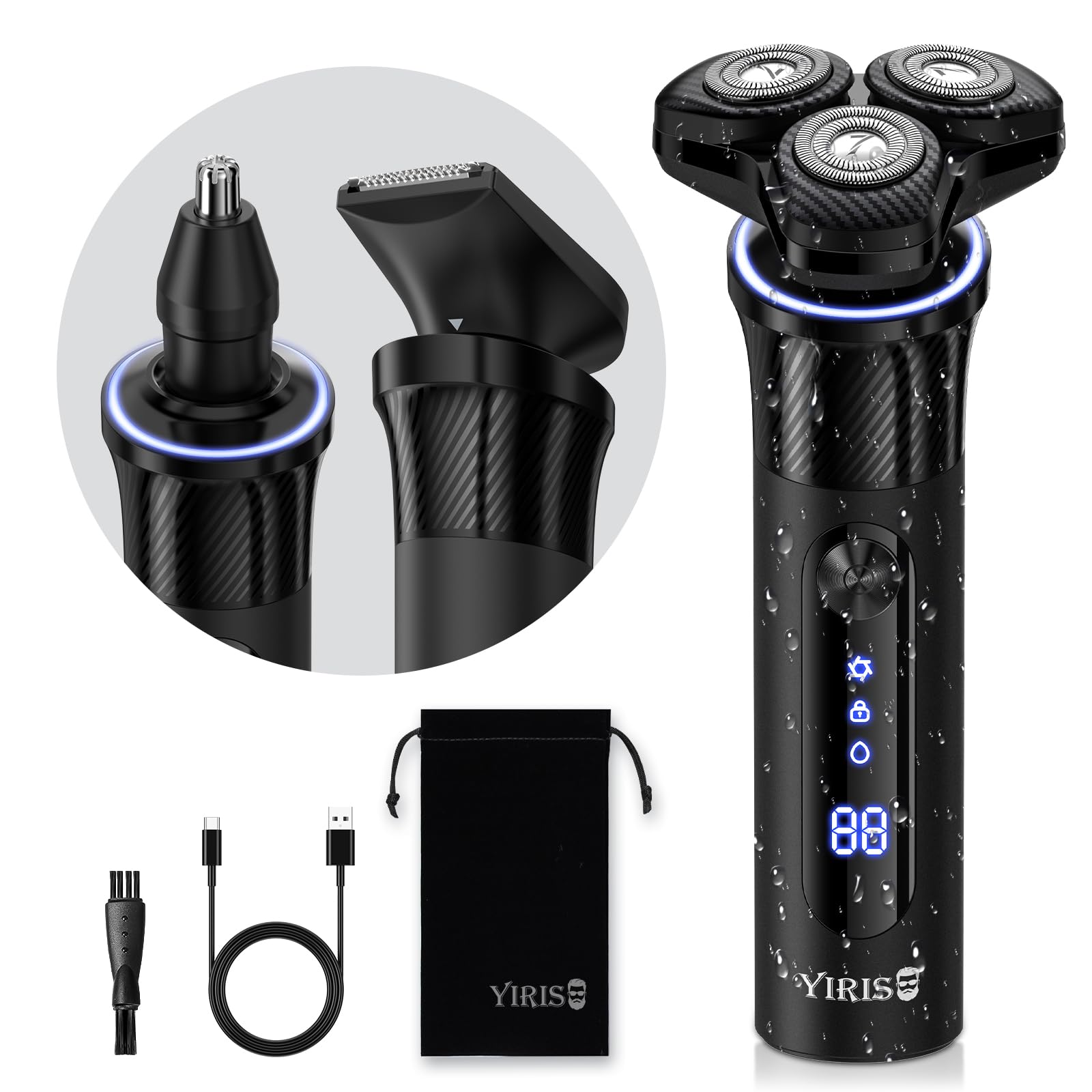 Amazon.com: Electric Razor for Men, Cordless Rechargeable Electric ...