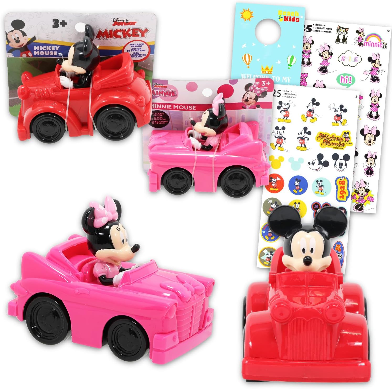 Amazon.com: Disney Action Figure Toys Set - Bundle with 3.5" Mickey ...