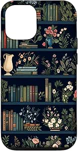 Amazon.com: iPhone 12/12 Pro Books And Plants Flowers Bookshelf ...