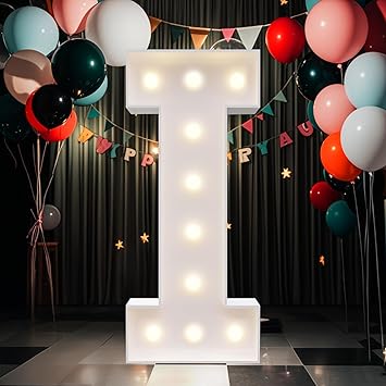 Amazon.com: 4FT Marquee Letters I, Light Up Letters with Pre-Cut Frame ...