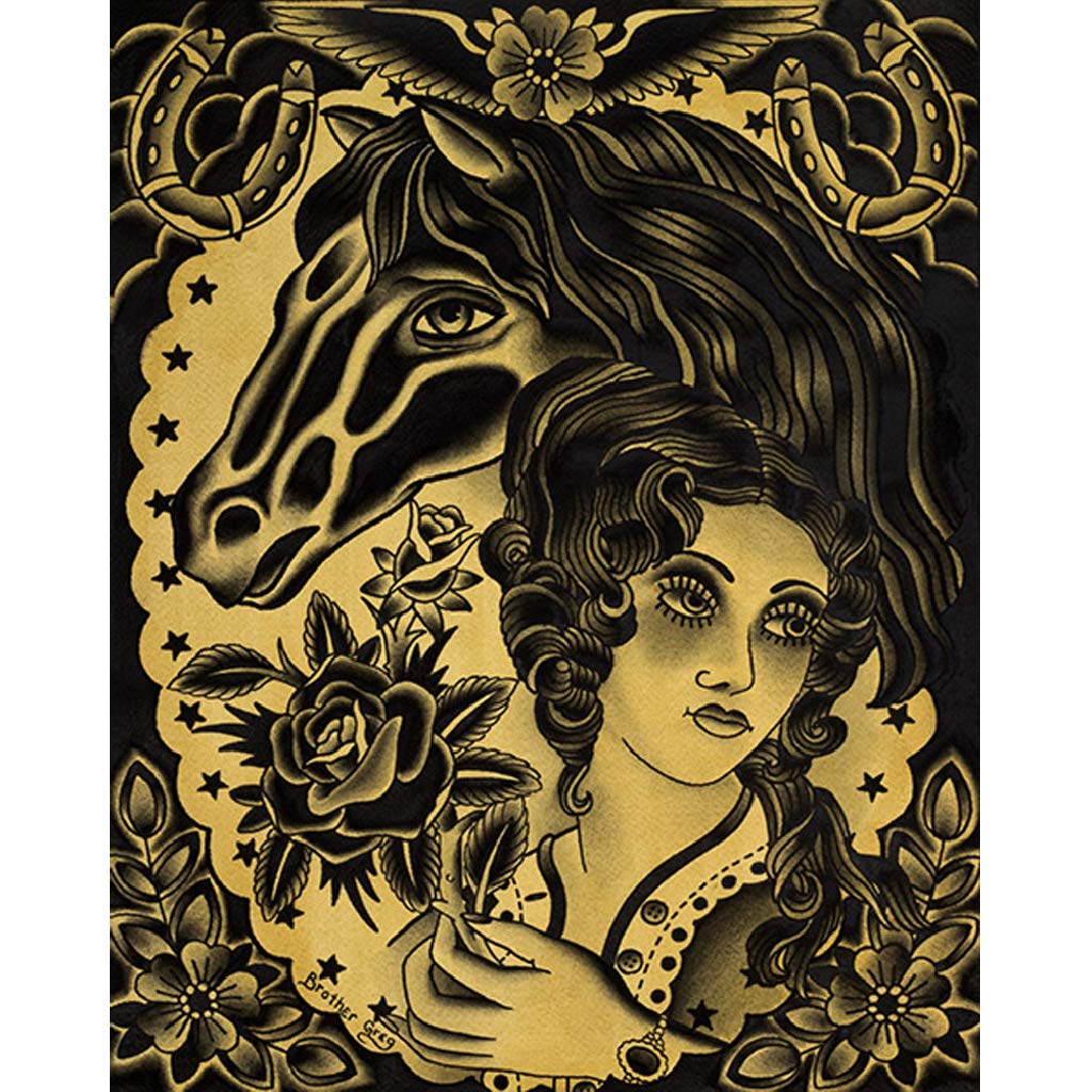 Traditional Horse Tattoo Flash