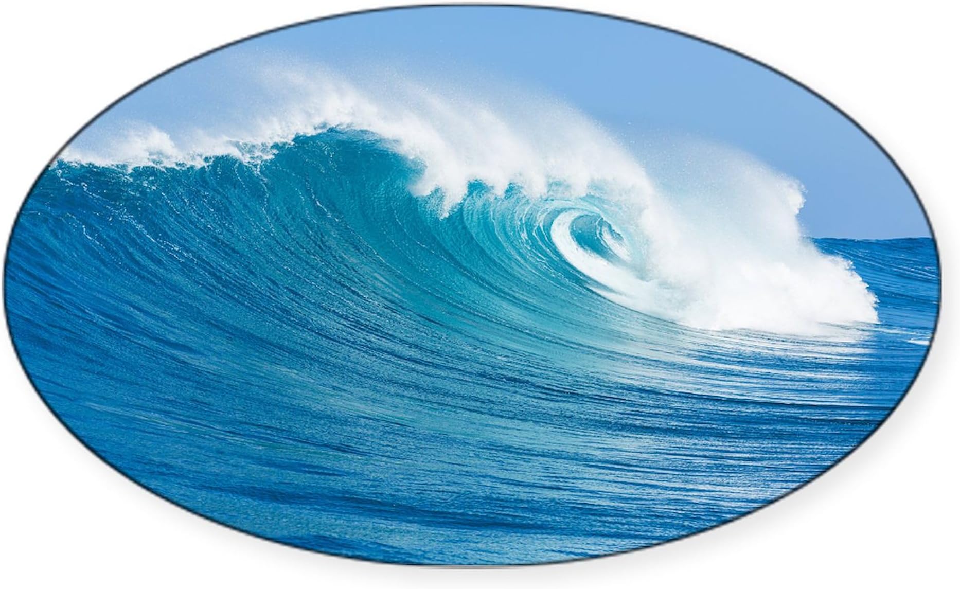 Amazon.com - CafePress Blue Wave Sticker Oval Car Bumper Sticker