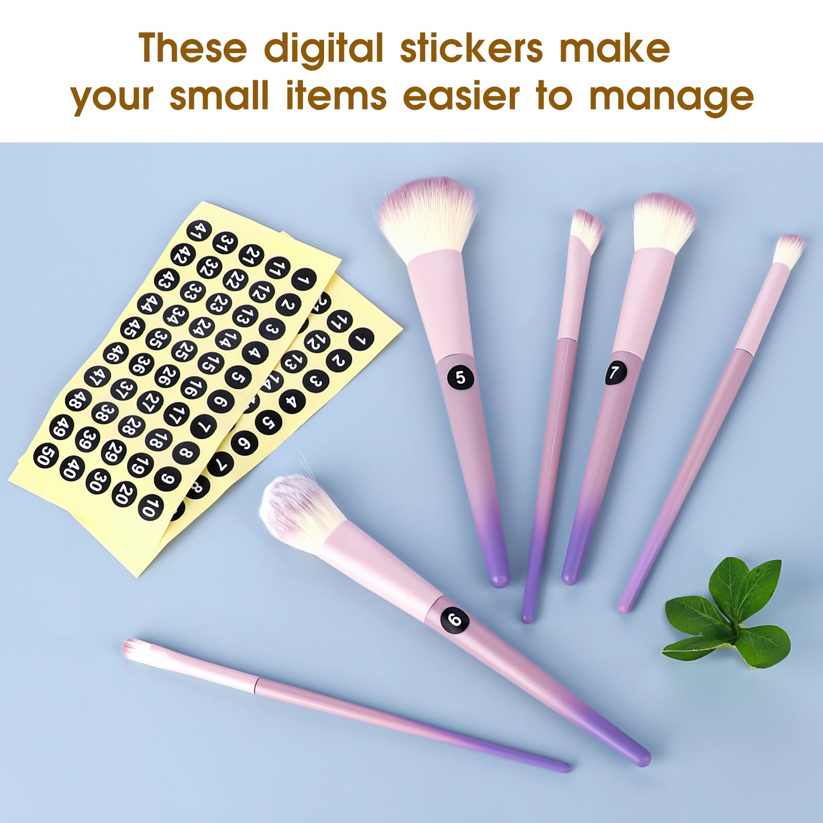 Snapklik.com : 50 Sheets Consecutive Number Stickers, Black Vinyl ...