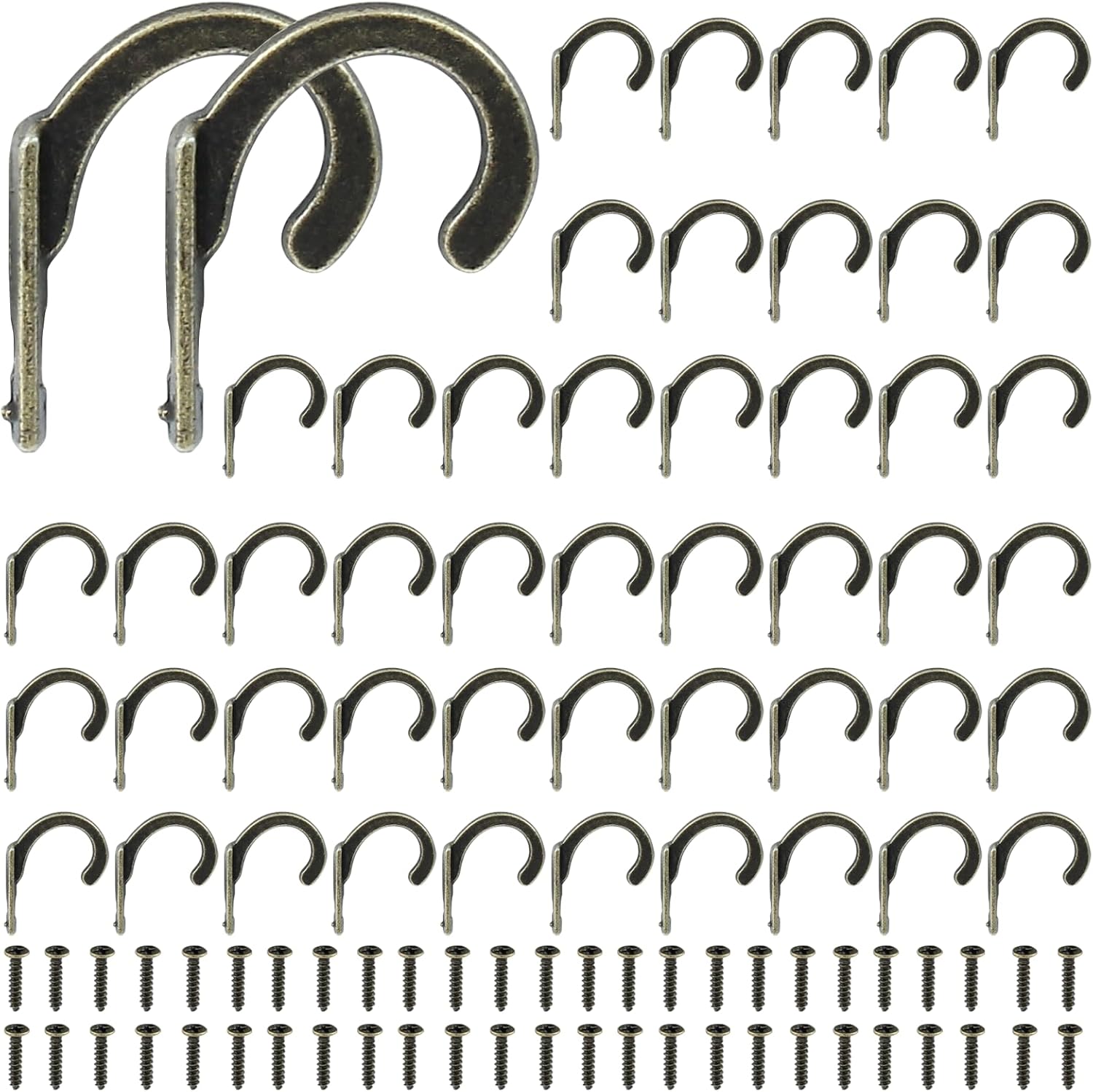 Amazon.com: Seimneire 50 Pieces Wall Mount Hooks Key Hooks, Bronze ...