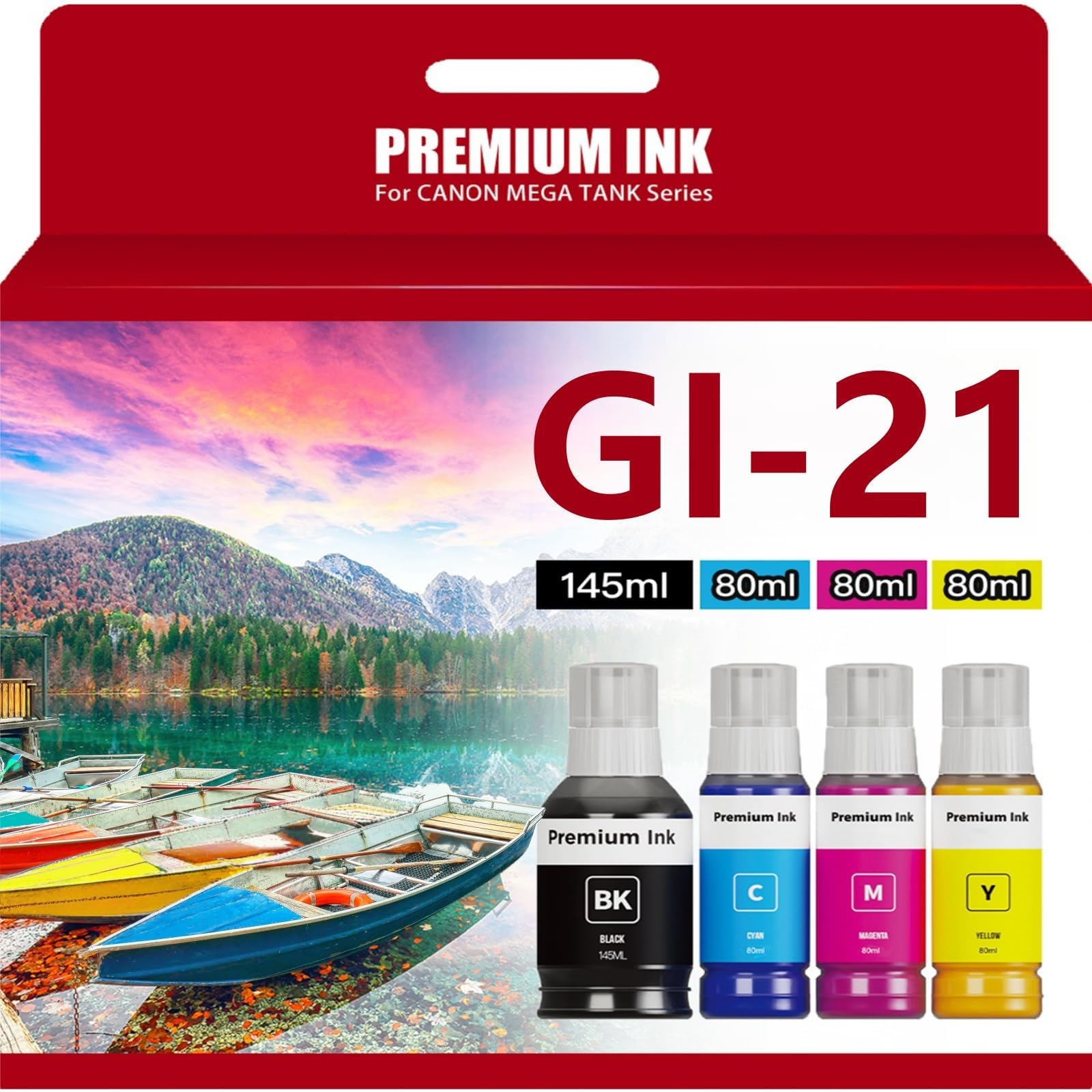 GI-21 Ink Refill Bottles Compatible Canon 21 Ink Refill Bottles Kit for ...
