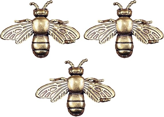 Amazon.com: XIHUADOU 3 Pcs Gold Bee Figurines, Vintage Brass Bee ...