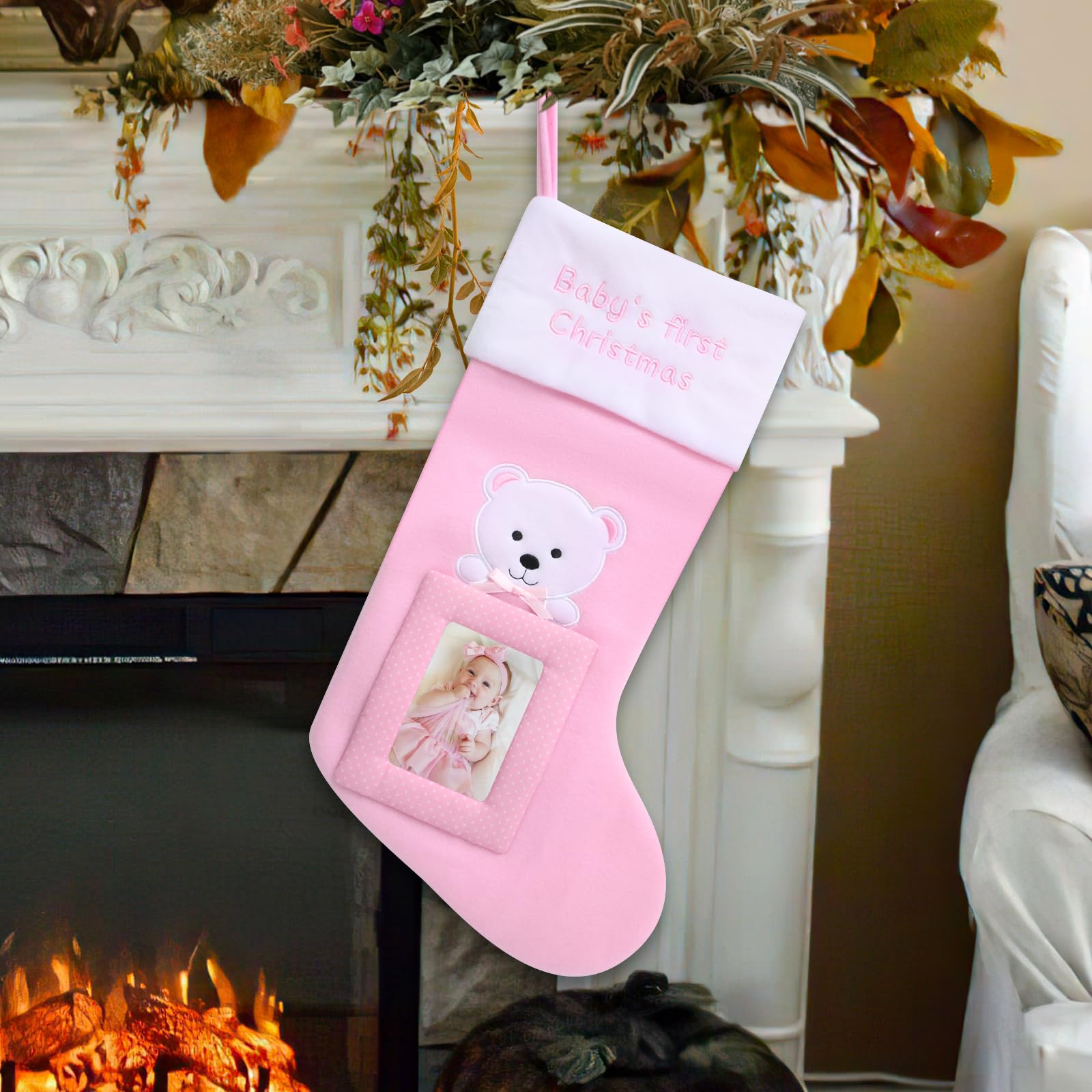Amazon.com: Geegoods Personalized Christmas Stocking, Baby’s First ...