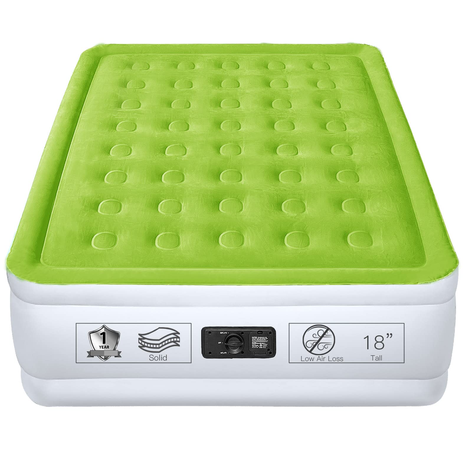 Buy Full Size Air Mattress With Built In Pump Raised Double Blow Up Bed
