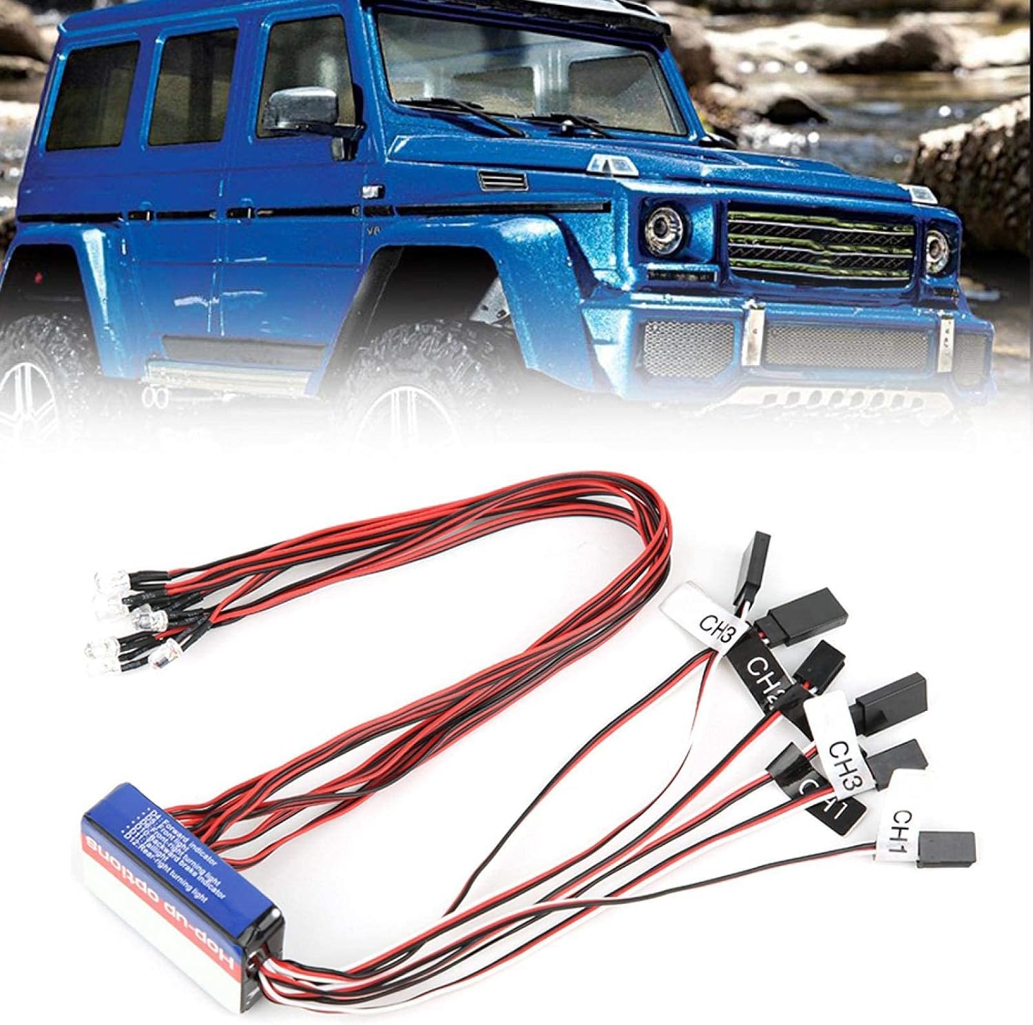 DAUERHAFT 12 LED RC Car Ligh,RC Light,Lighting System Kit,Replacement ...