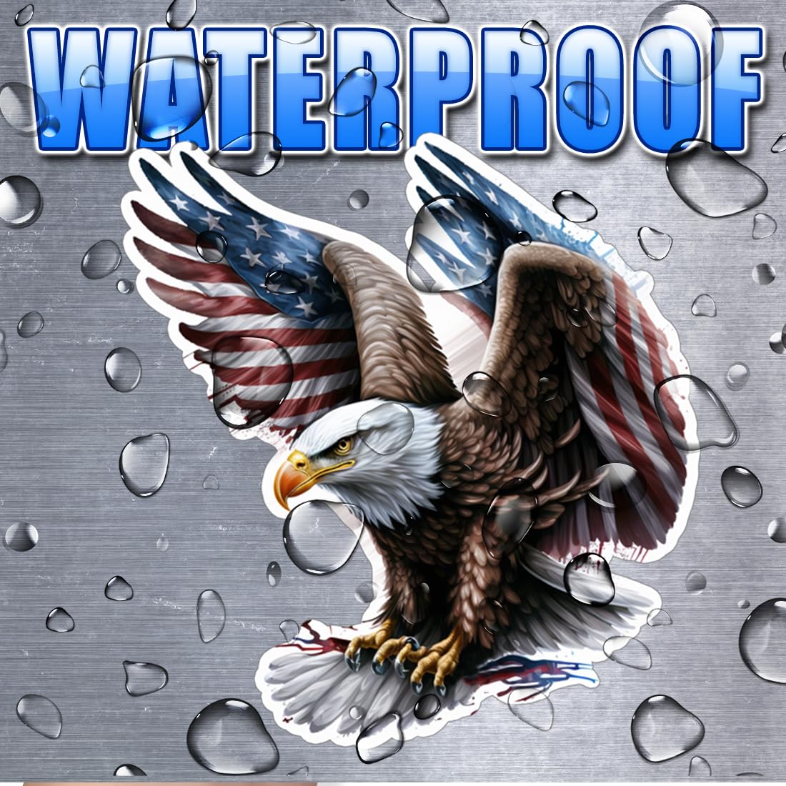 American Eagle Stickers Round Eagle Flag Decal Thrilling Signs