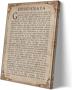 Amazon.com: Desiderata Poem Framed Quotes Wall Art Inspirational ...