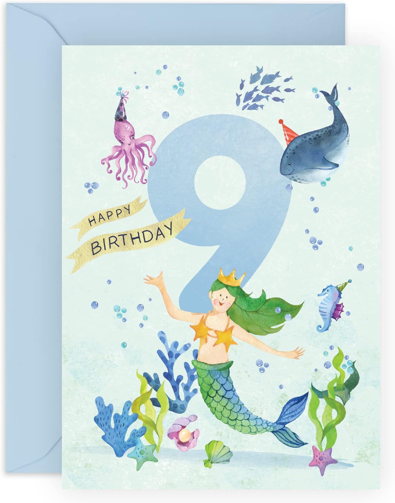 Twizler 9th Birthday Card for Girl with Dress - Girls Age 9 Year Old ...