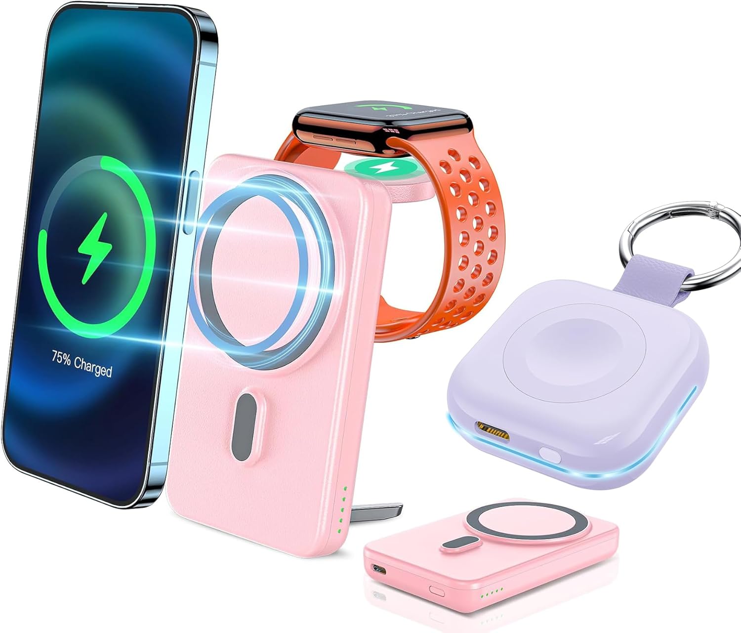 Amazon.com: Portable Apple Watch Charger and magsafe Battery : Cell ...