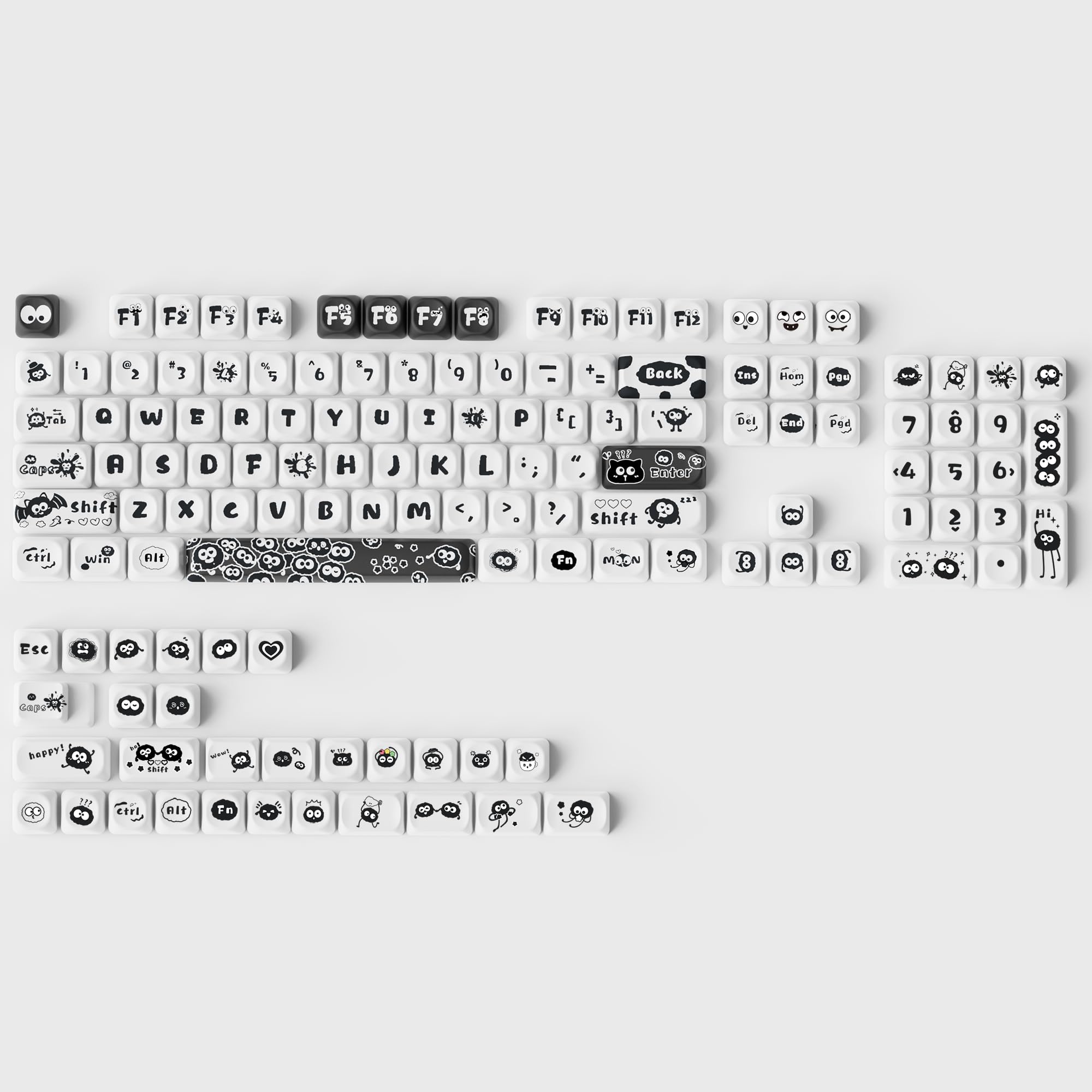 Snapklik.com : Reccazr PBT Keycaps,Custom Keyboard Keycaps Set,MOA ...