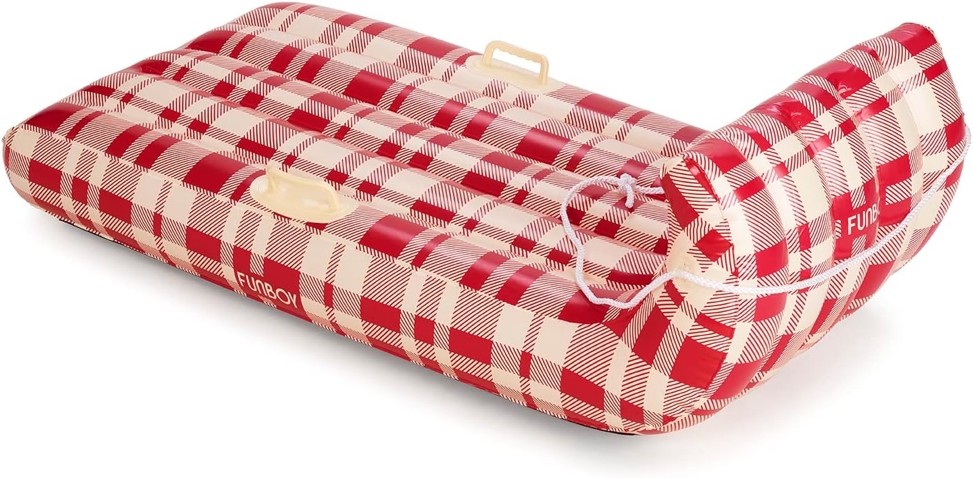 Amazon.com : FUNBOY Winter Fun Inflatable Toboggan, Single, Retro ...