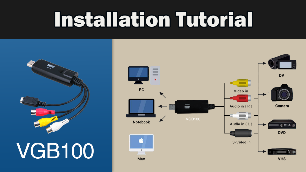 Watch Video Capture Card August VGB100 Installation Tutorial - P on ...
