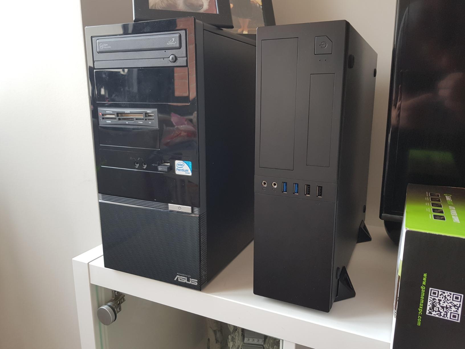 CiT S503 Slim Micro ATX Desktop Case No Power Supply - Black : Amazon ...