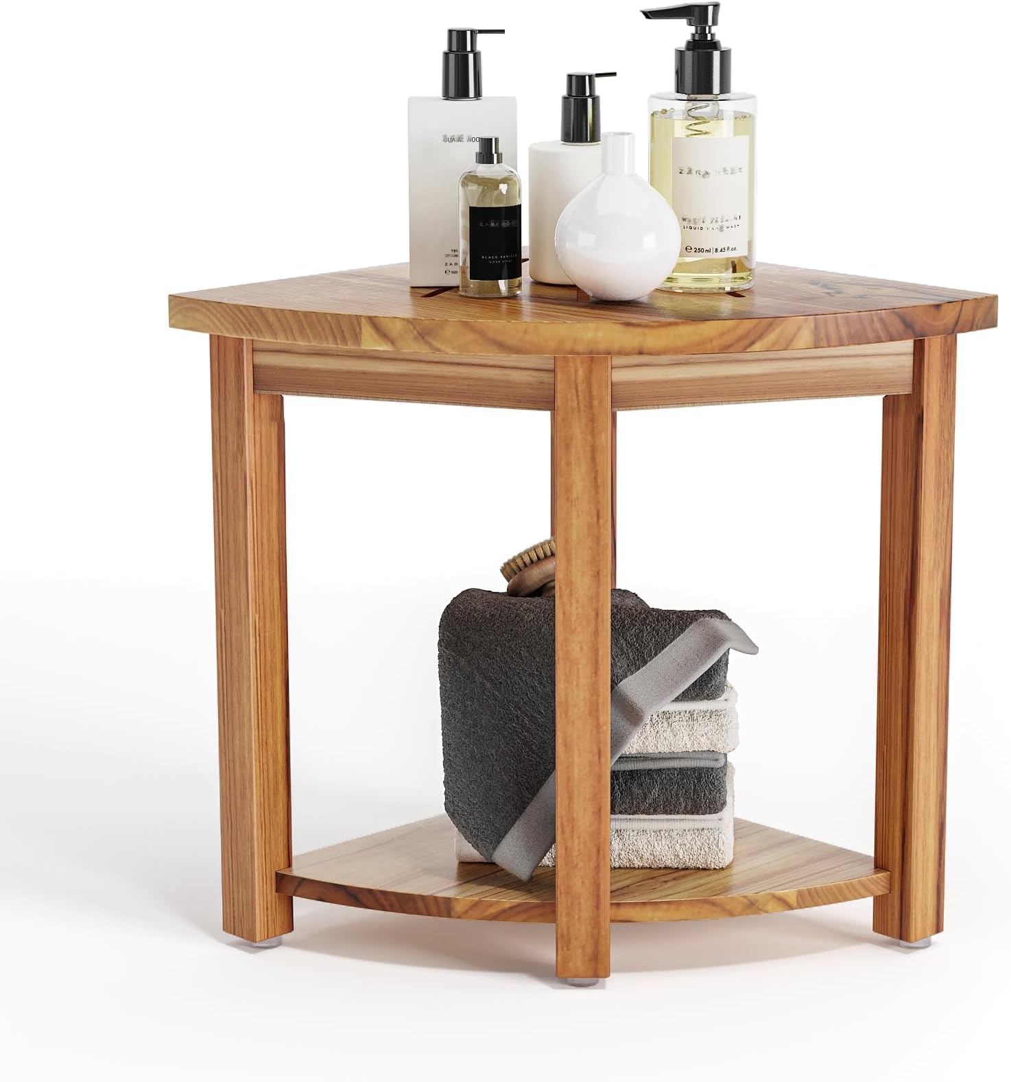 Amazon.com: Genuine Teak Corner Shower Bench : Home & Kitchen