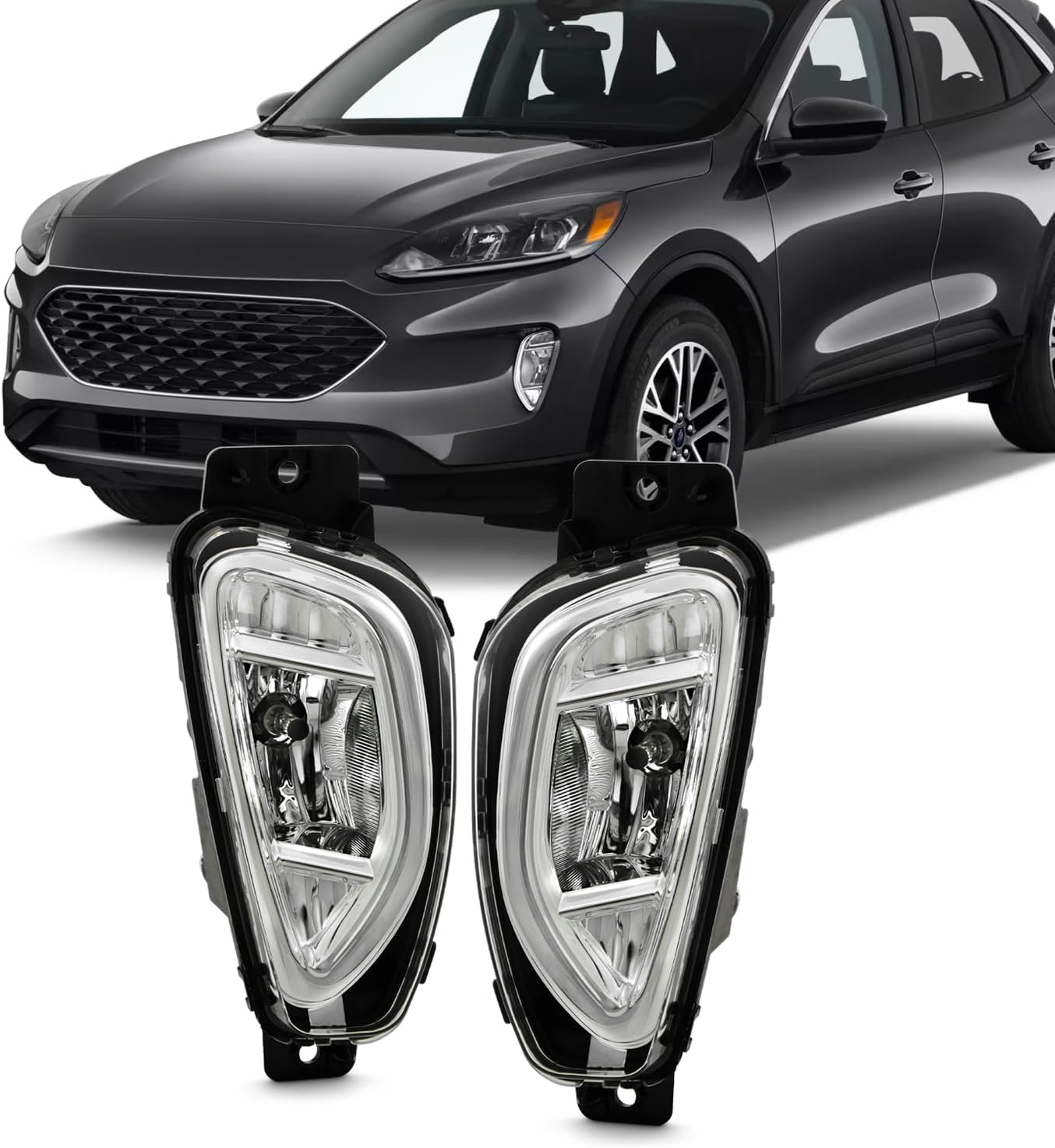 Amazon.com: KEEKPO - For 2023 2024 2025 Ford Escape LED Front Bumper ...