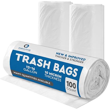 Amazon.com: 15 Gallon Light Duty Wastebasket Trash Bags (100, 15 Gallon ...