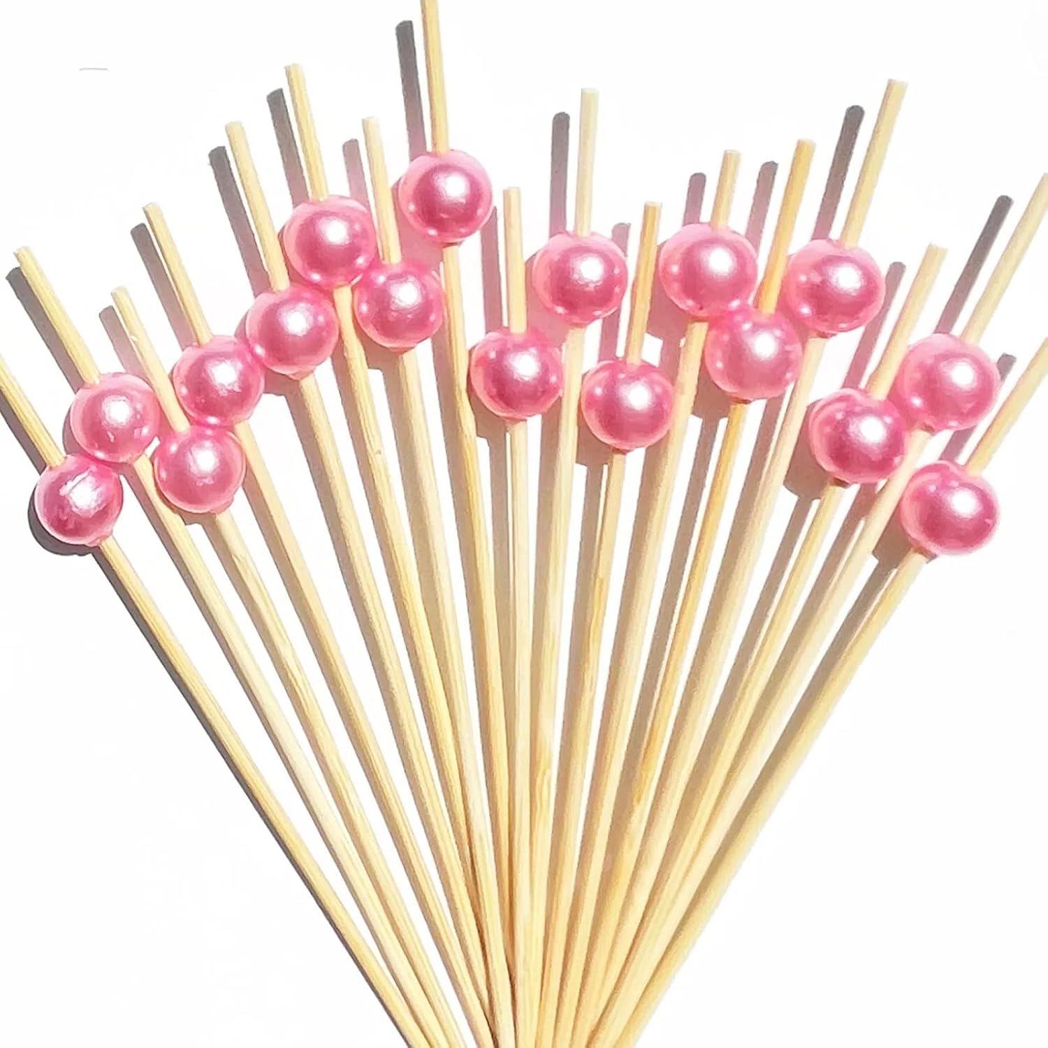 Amazon.com | Cocktail Picks, 4.7 Inch Pink Pearl Toothpicks for ...