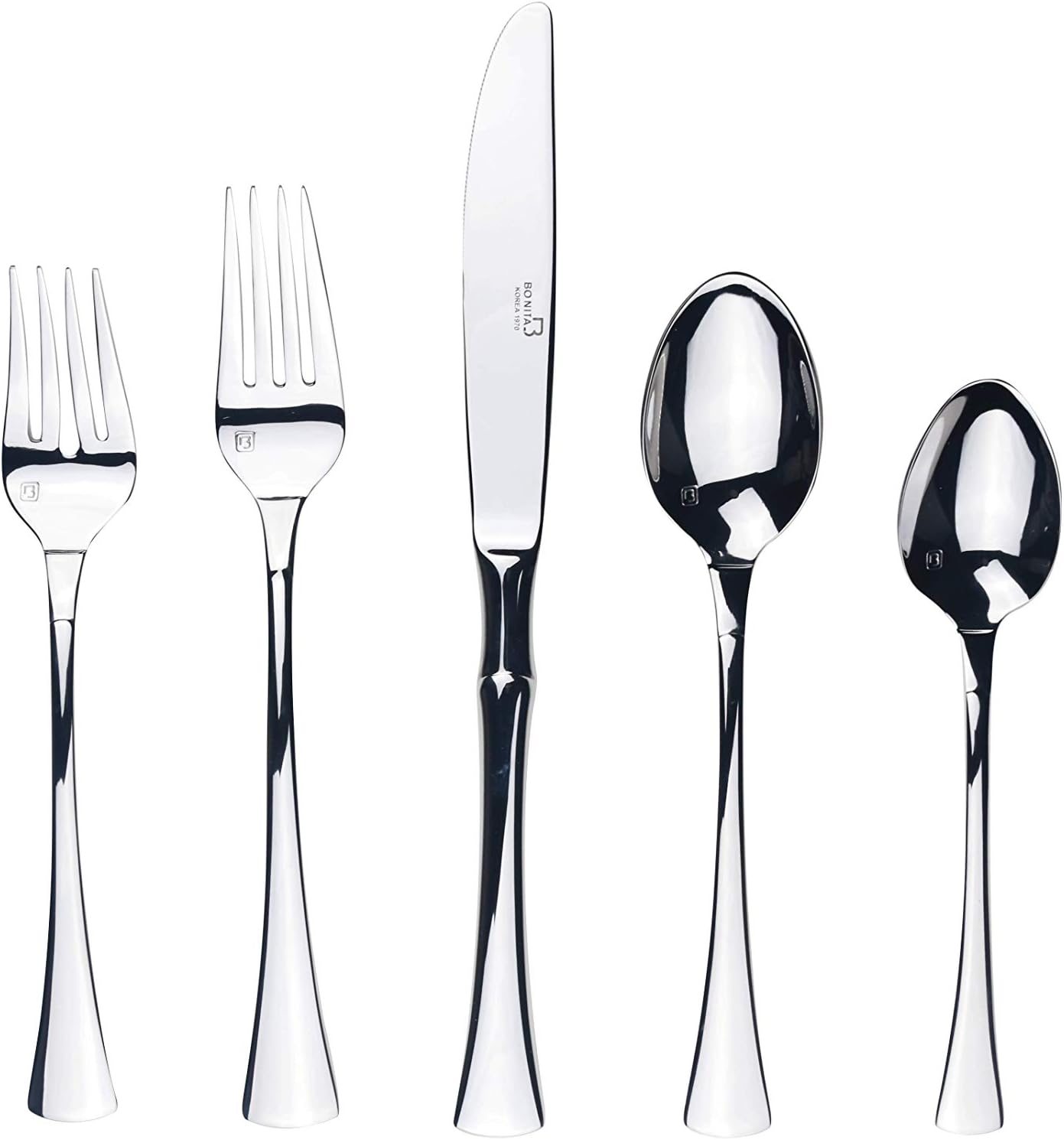 Amazon.com | Daelim Bonita Luna 20pcs Flatware Cutlery Set, Service for ...