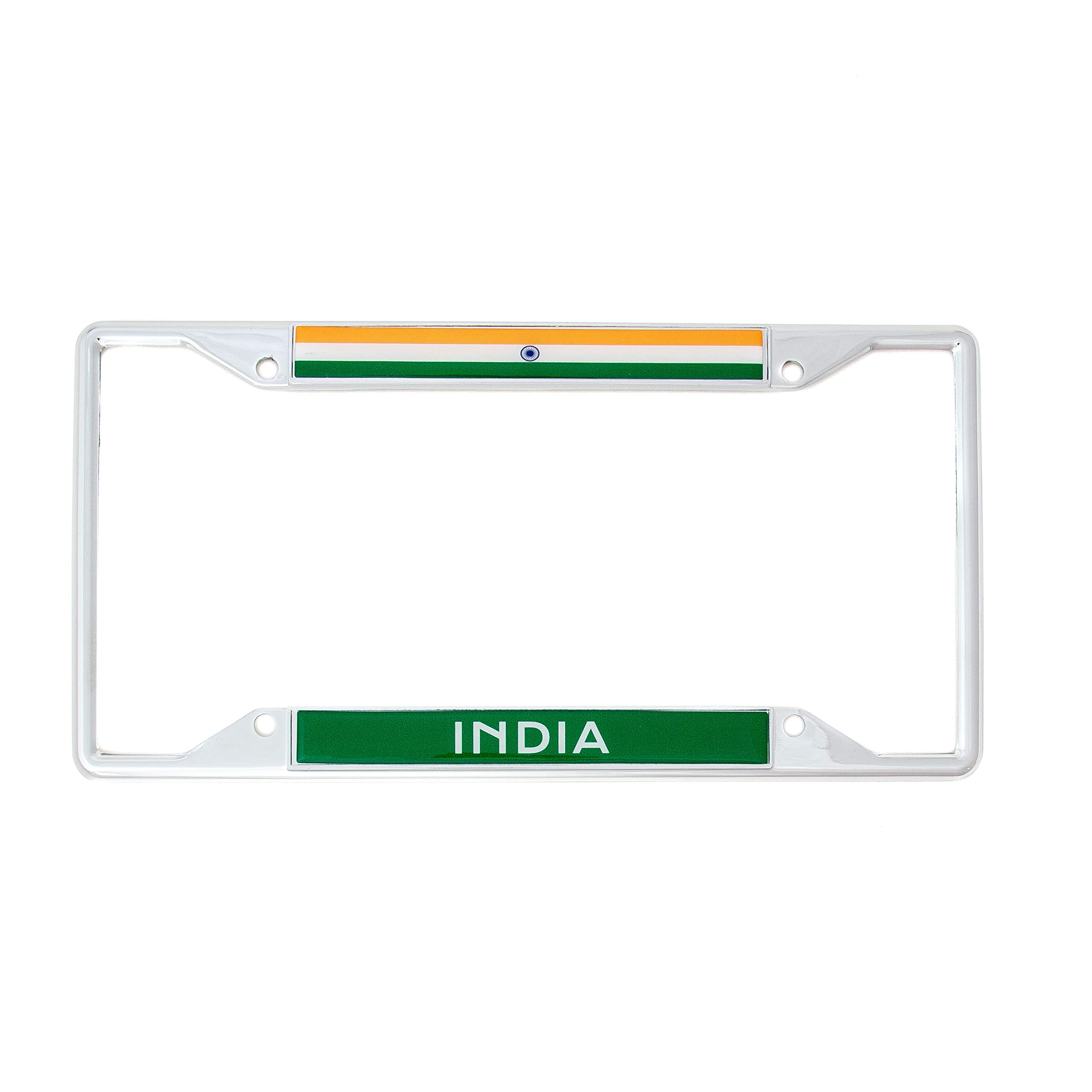 Amazon.com: Desert Cactus India Flag License Plate Frame for Front or ...