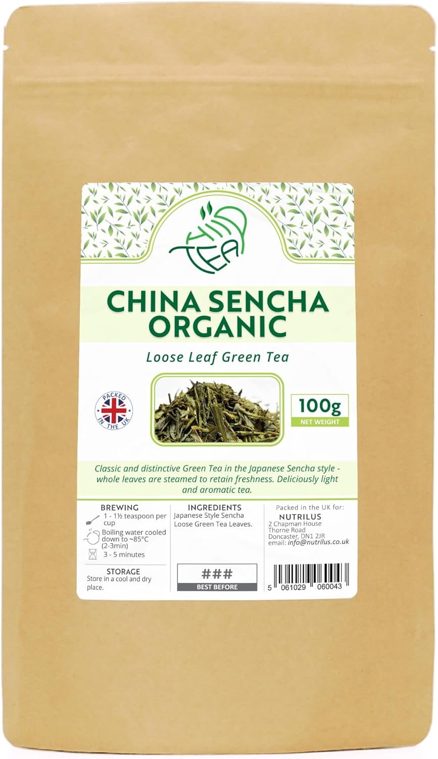 China Sencha Organic Premium Green Loose Leaf Tea (China Sencha, 100g ...