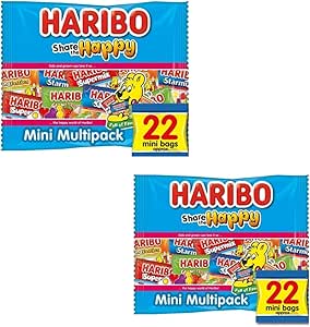 Haribo Share The Happy Mini Bags Multipack | 44 Mini Bags Haribo(2 Pack ...