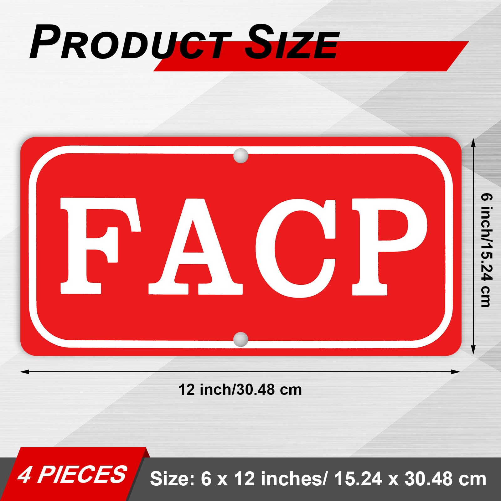 Snapklik.com : 4 Pcs Fire Alarm Control Panel Sign, 6 X 12 Inch ...