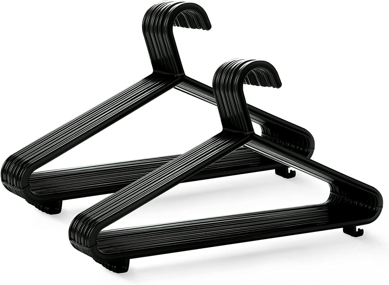 Meown Plastic Hangers with Hooks - Lightweight and Space-Saving ...