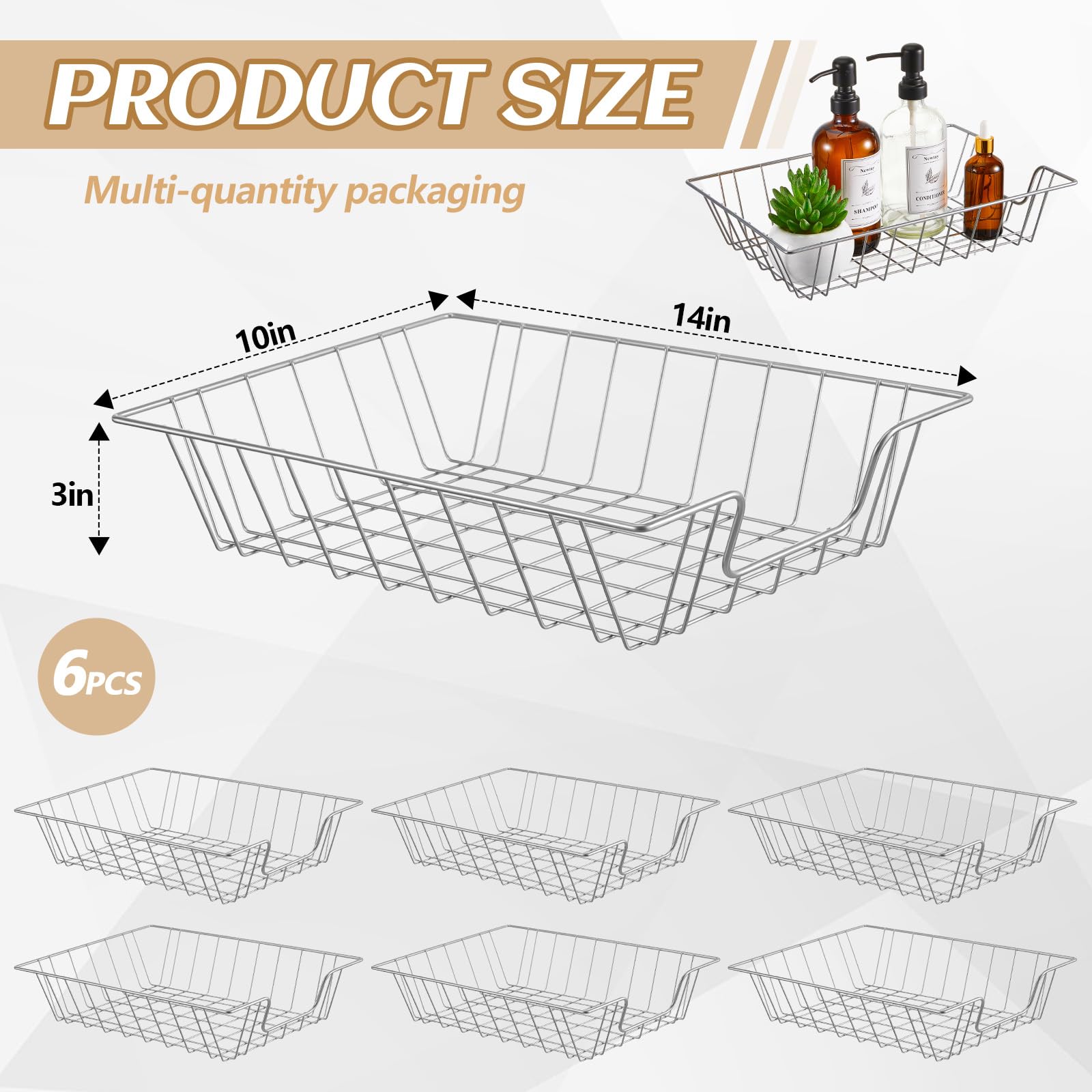 Snapklik.com : Yeaqee 6 Pcs Letter Tray Wire Paper Trays Stackable File ...