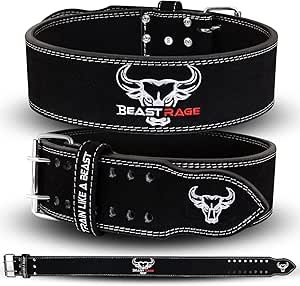 BEAST RAGE Weight Lifting Belt for Men & Women, Genuine Leather Gym ...