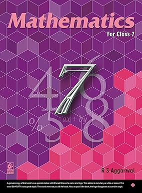 Mathematics for Class 7 - CBSE - by R.S. Aggarwal Examination ...