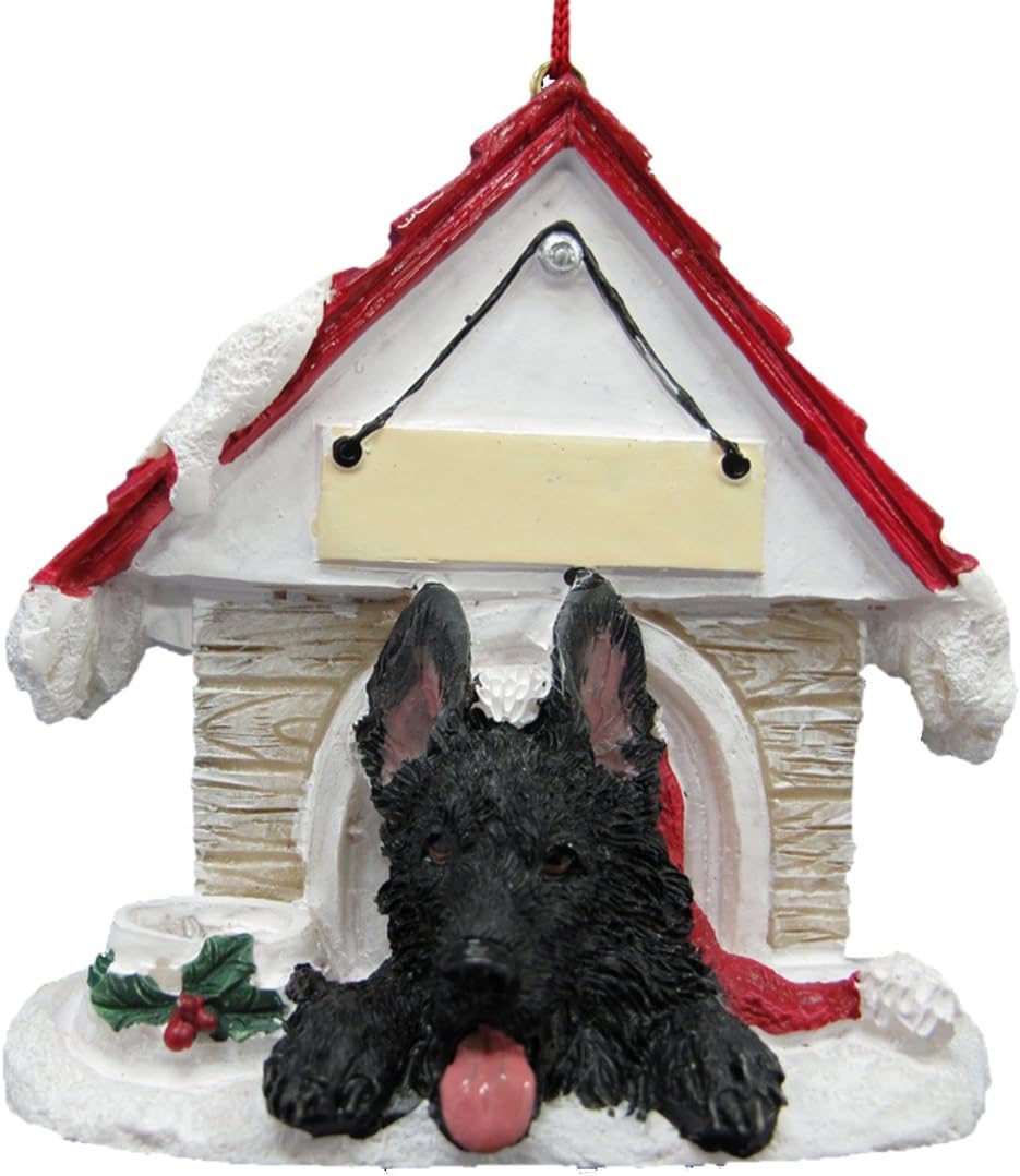 Amazon.com: German Shepherd Gingerbread House Christmas Ornament Black ...