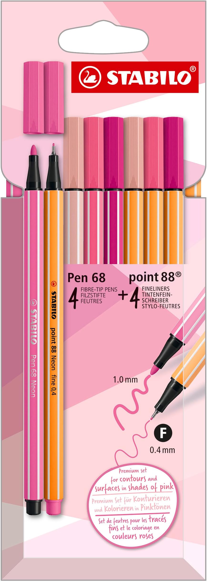 Amazon.com: STABILO Premium Felt Tip Pens & Fineliner Pen 68 Point 88 ...