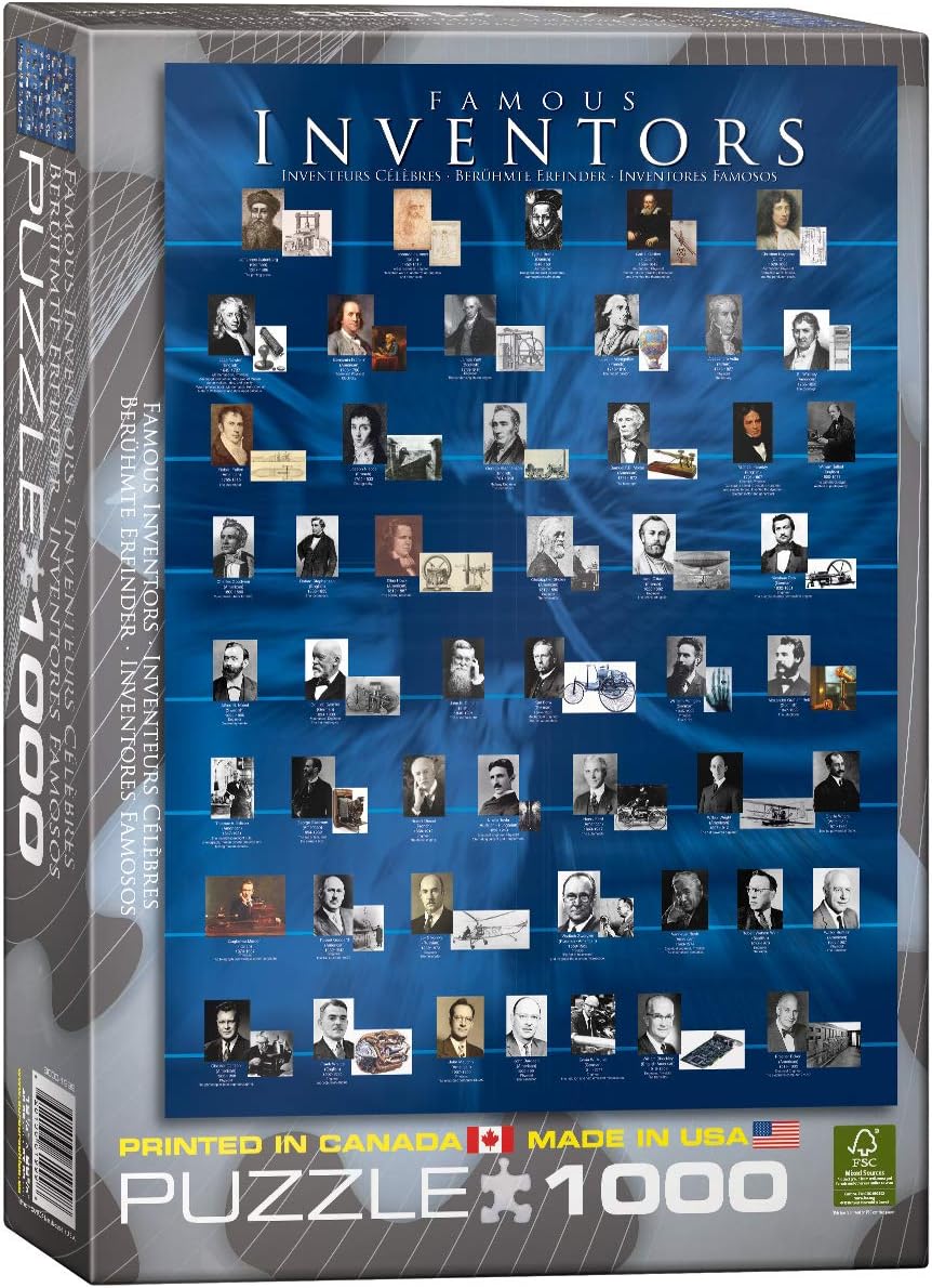 Amazon.com: EuroGraphics Famous Inventors 1000 Piece Puzzle : Toys & Games