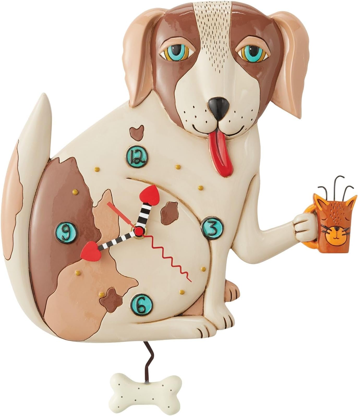 Amazon.com: Enesco Allen Designs No Bones Dog Clock, 12.6 Inches : Home ...