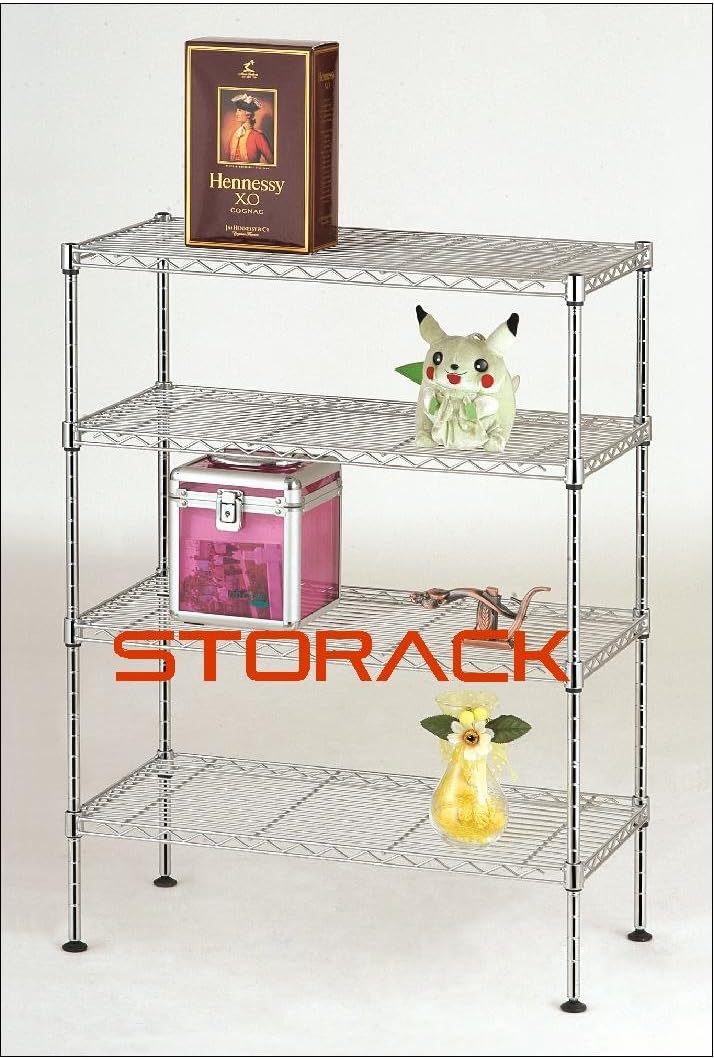 Amazon.com: Storack 4 Tier Shelving, Chrome : Home & Kitchen