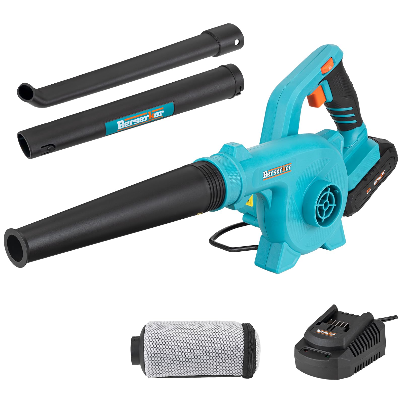 Amazon.com: Berserker 20V Leaf Blower Cordless 2.0Ah Battery Operated ...