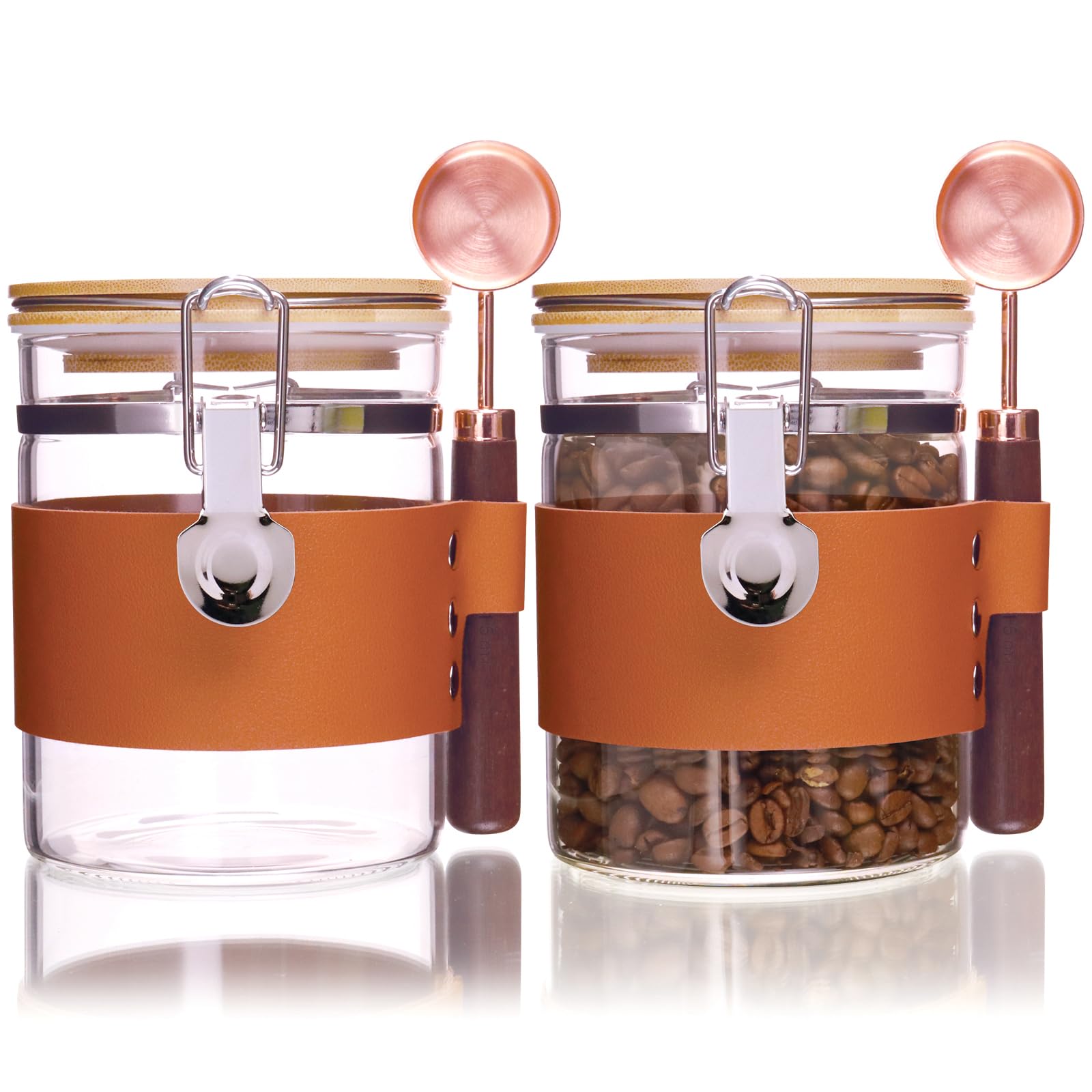 Amazon.com: Matifaner Glass Storage Jars with Spoon, Kitchen Food ...