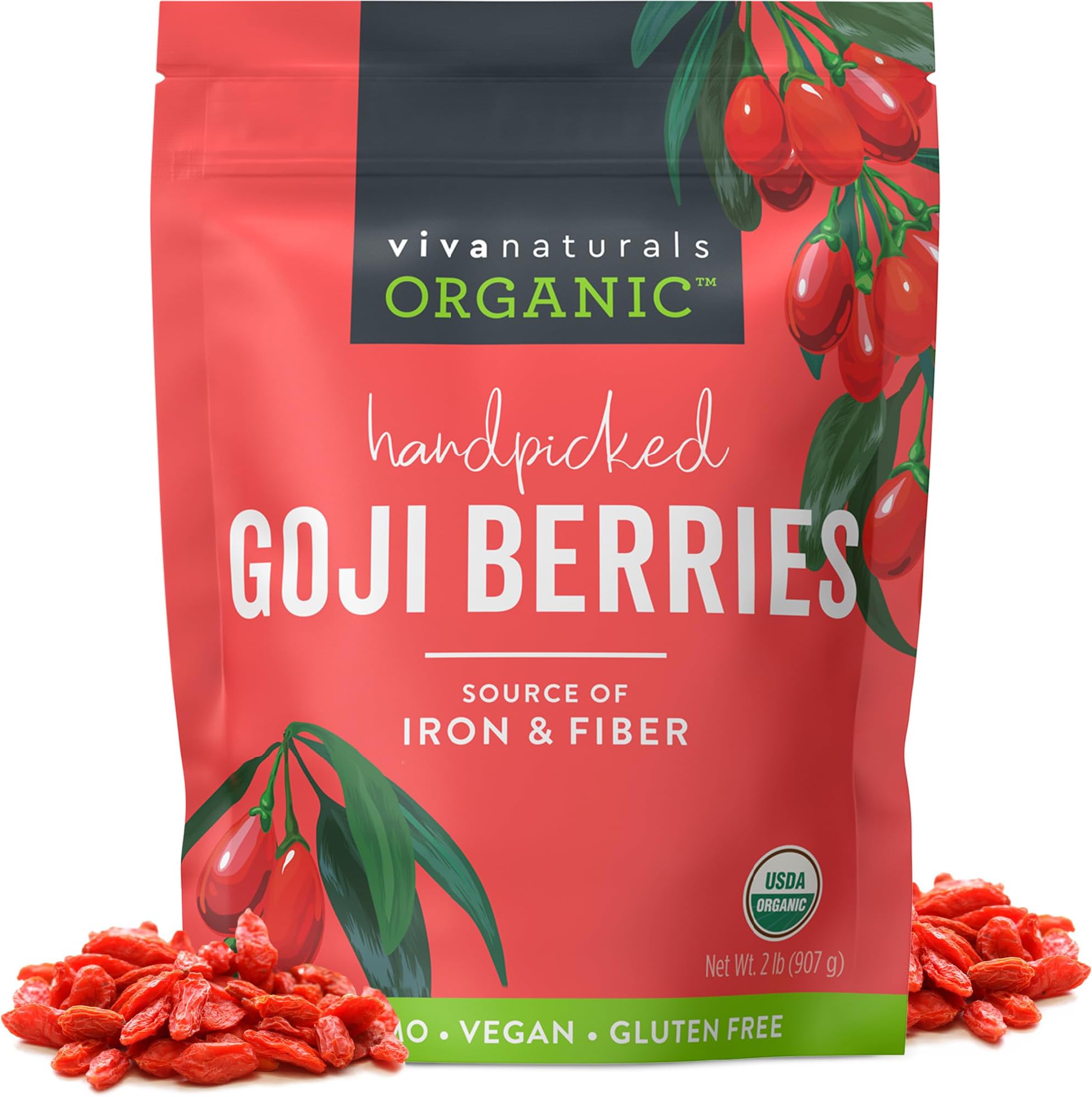 Amazon.com : FGO Organic Goji Berries, Large & Chewy, 100% Raw from ...